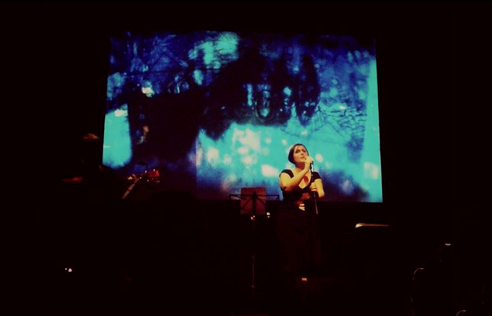Video projections at the Luis Rutkowski concert
